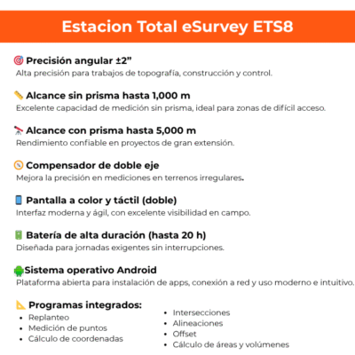 Estación Total eSurvey eTS8 – Intopya
